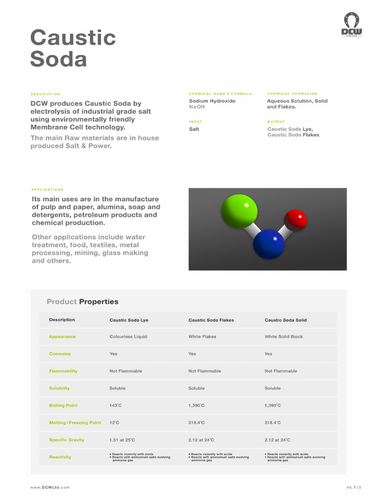 01_Caustic-Soda_specification_sheet__R | PDF