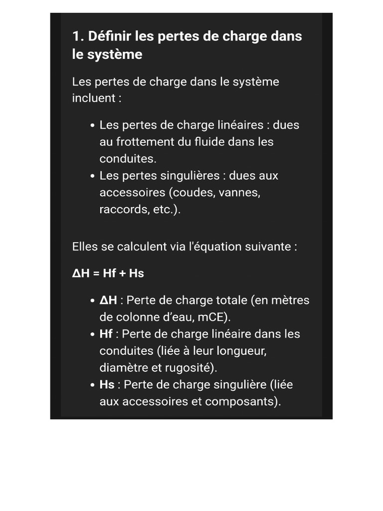 Perte de Charge | PDF