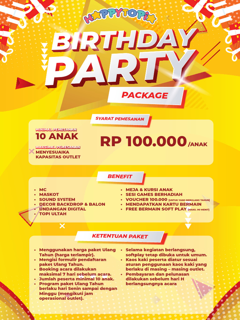 Desain Brosur New Birthday Package | PDF