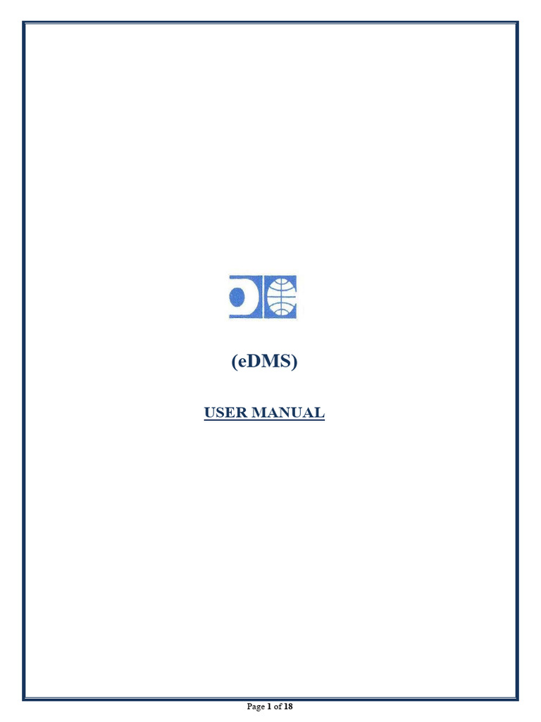 EDMS_USER_MNUAL (1) | PDF | Databases | Specification (Technical Standard)
