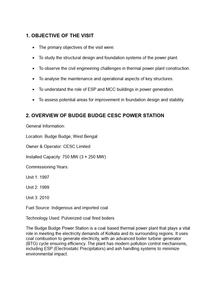 Budge Budge Power Station Insights | PDF | Power Station | Energy ...