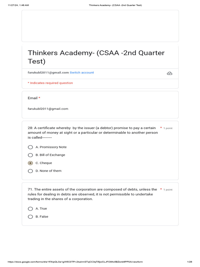CSAA 6th Mock Test | PDF | Guarantee | Insurance