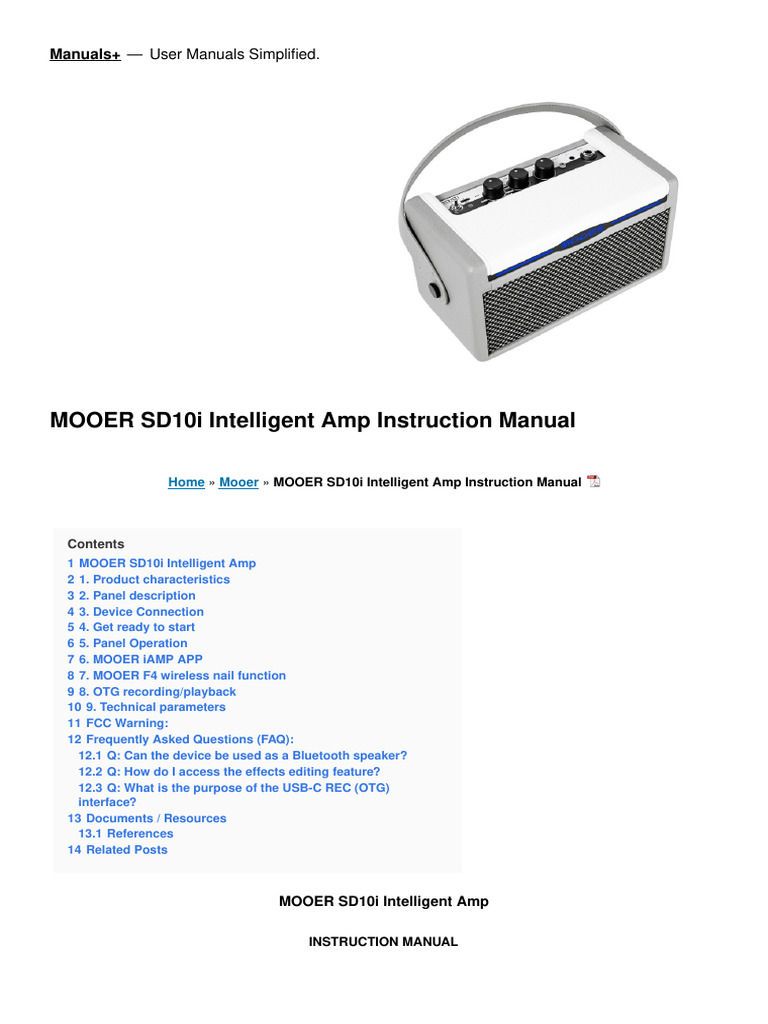 Sd10i Intelligent Amp Manual | PDF | Electromagnetic Interference | Radio