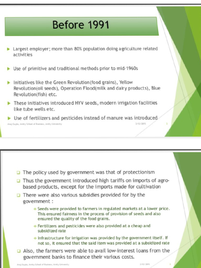 Agriculture-Pre Reform | PDF
