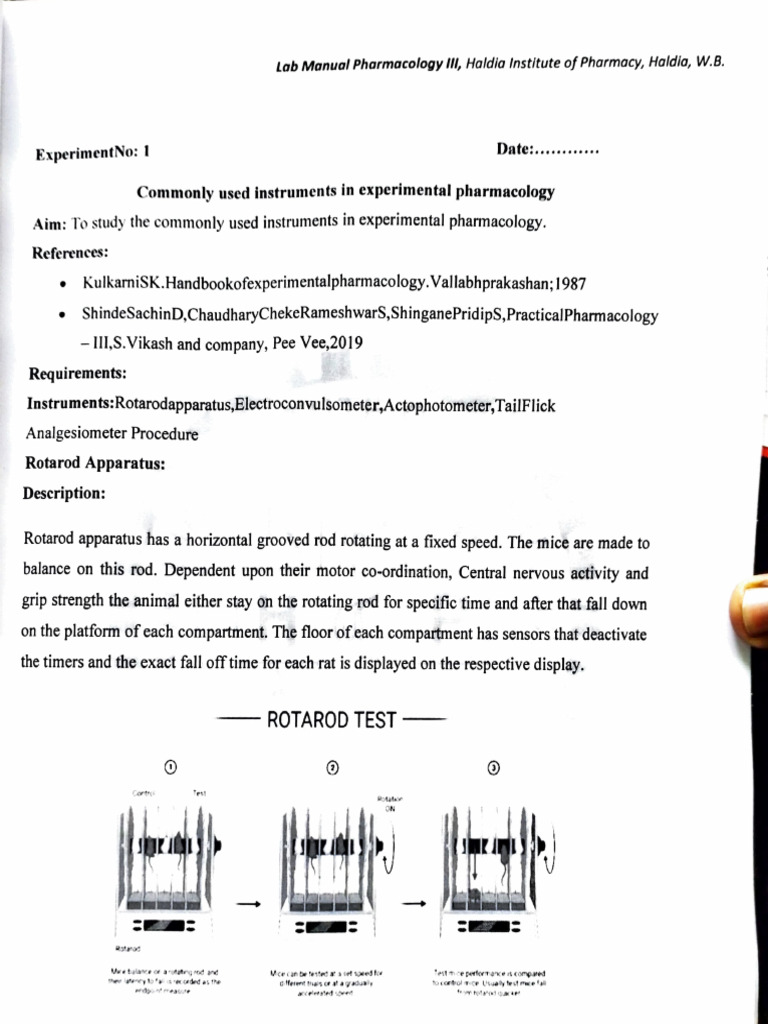 Common Instruments in Experimental Pharmacology | PDF