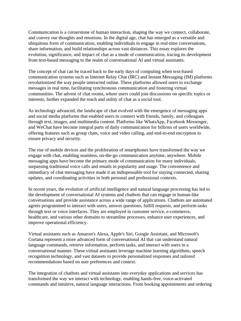 chat | PDF | Instant Messaging | Artificial Intelligence