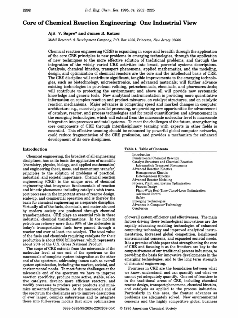 One of the best papers written in CRE | PDF | Catalysis | Chemical ...