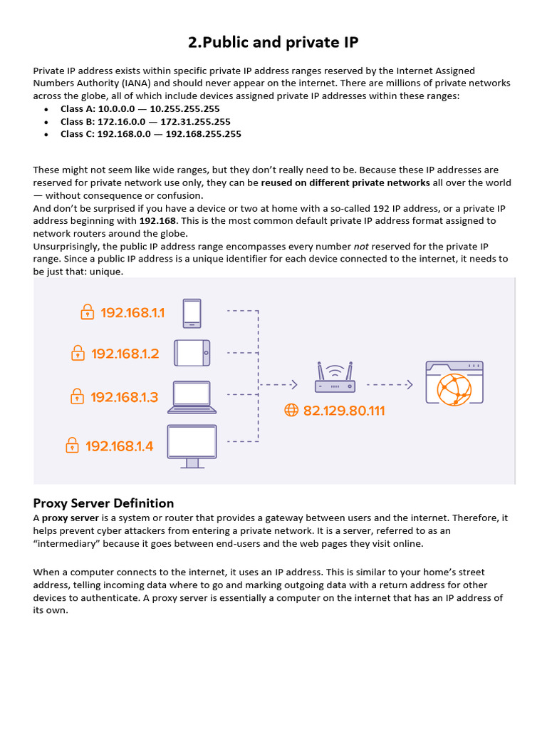 2. Private and Public IPs | PDF | Proxy Server | Computer Network