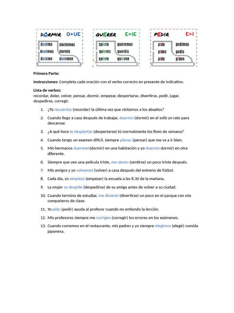 Práctica verbos bota_ completar frases_U1_GJ2 | PDF