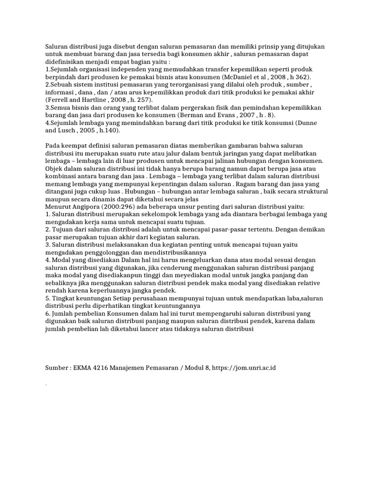 Diskusi 7 Manajemen Pemasaran | PDF