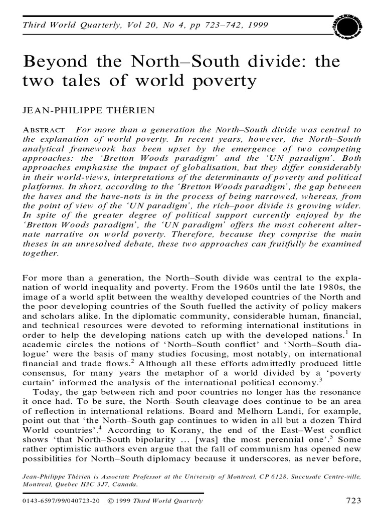 Beyond The North South Divide The Two Ta | PDF | World Trade ...