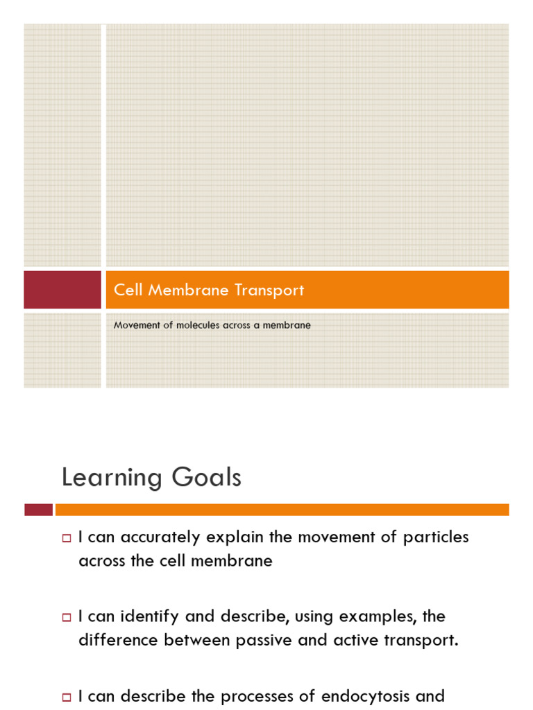 2.0 Passive and Active Transport | PDF | Cell Membrane | Osmosis