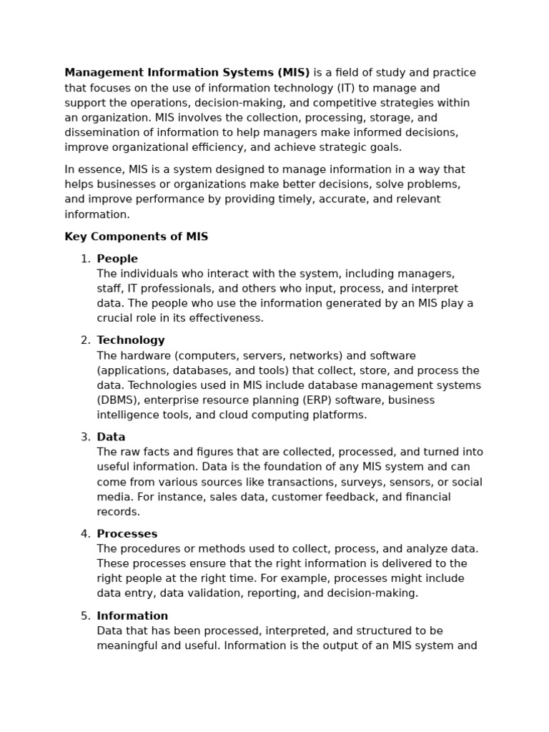 Understanding Management Information Systems | PDF | Management Information System | Databases