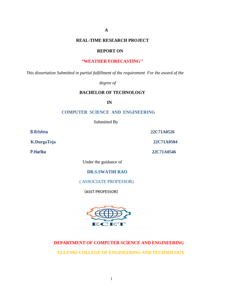 weather forecasting krish project | PDF | Dependent And Independent ...