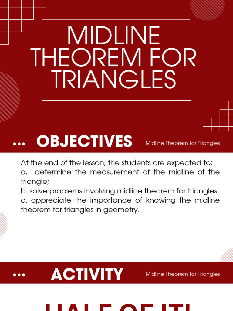 PPT-Midline Theorem For Triangles | PDF