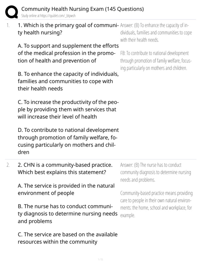 CHN 1 | PDF | Sensitivity And Specificity | Midwife
