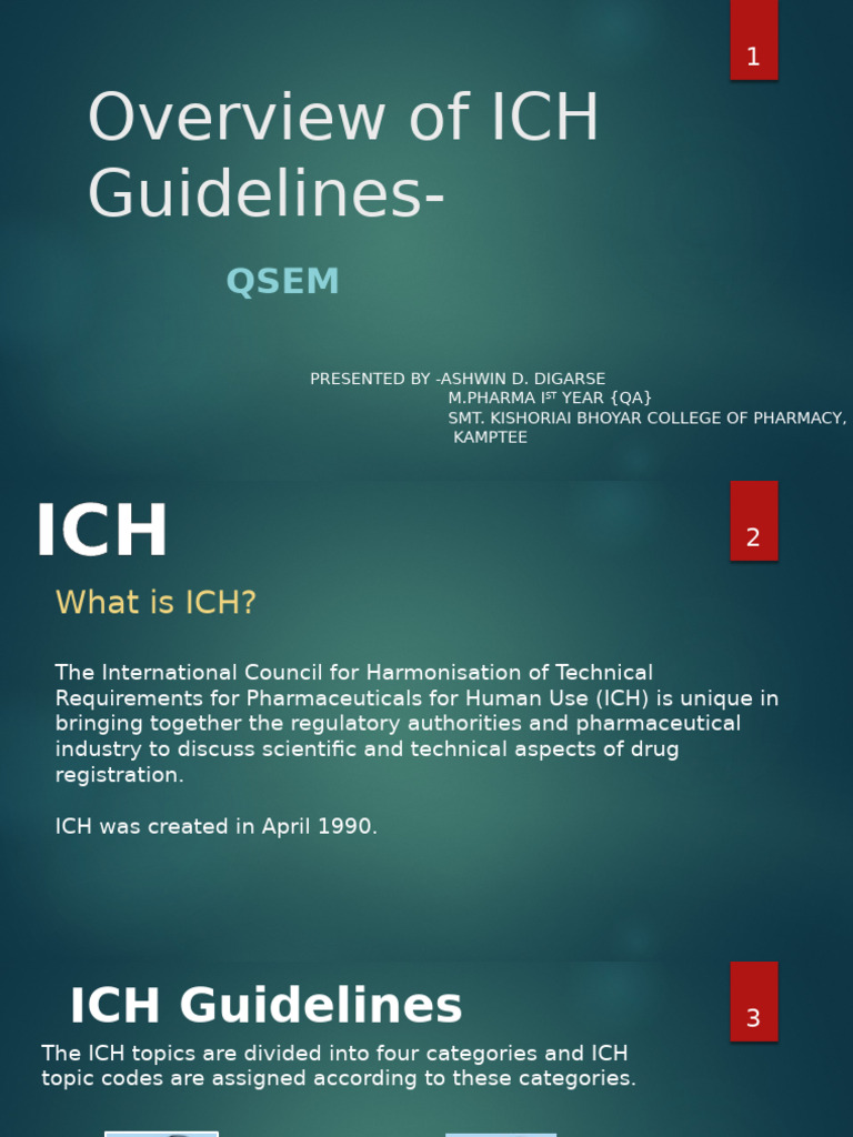 ICH Guidelines Overview and Q-Series Insights | PDF | Pharmacology ...