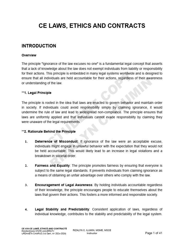 CE Laws_Chapters 1,2 and 3_Handouts for Students | PDF | Engineering | Civil Engineering