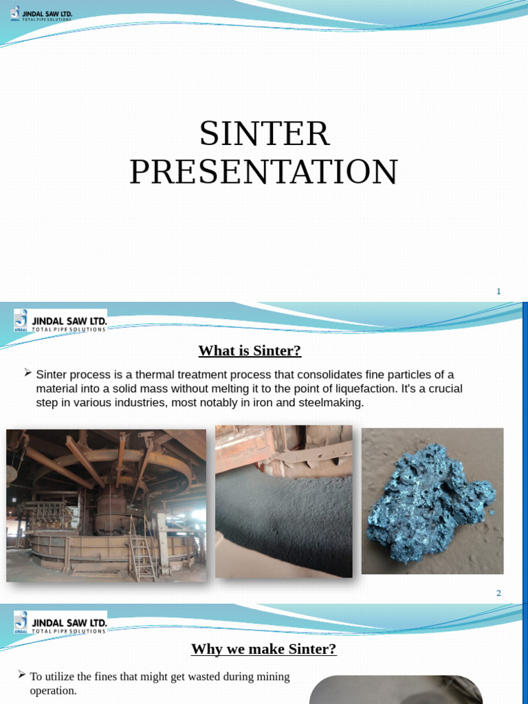 SINTER PRESENATATION NEW | PDF | Sintering | Metallurgy