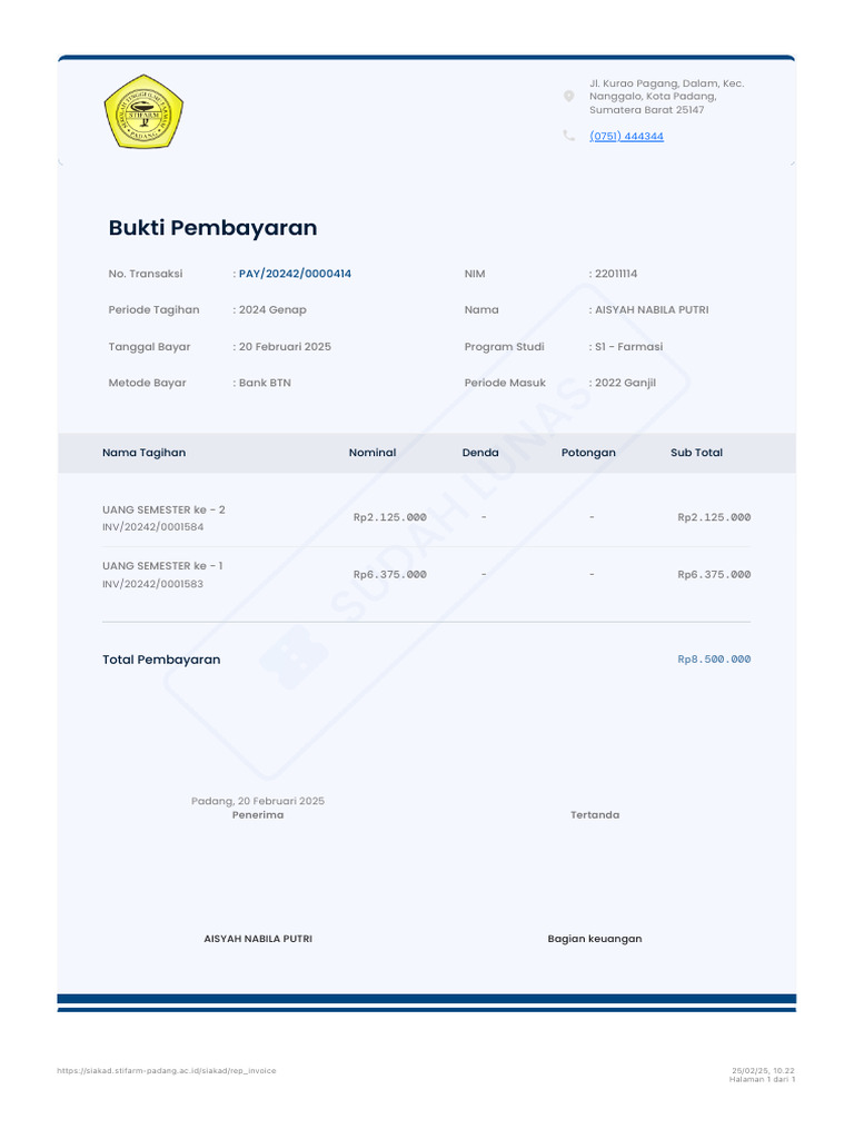 Invoice - Invoice Pembayaran | PDF