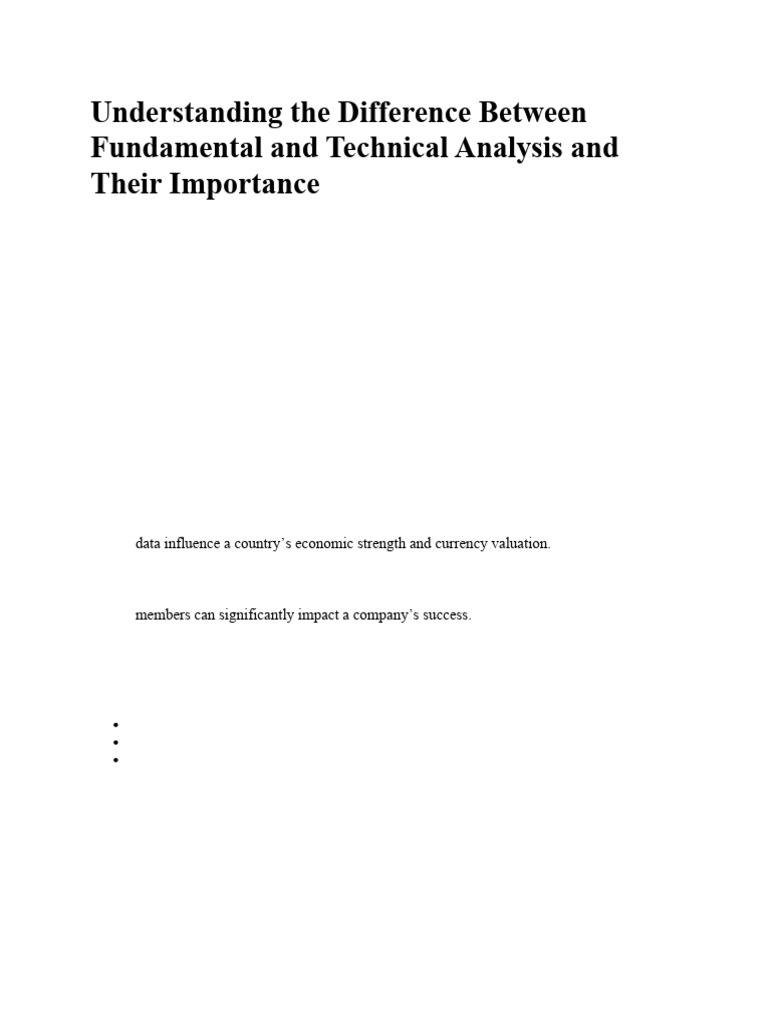 Fundamental vs. Technical Analysis Explained | PDF | Technical Analysis ...