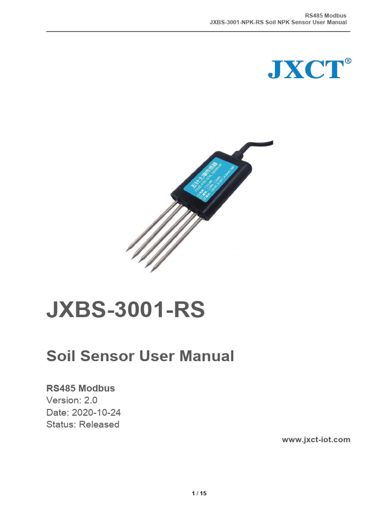 RS485-Soil Multi-Parameter Sensor | PDF | Computer Engineering