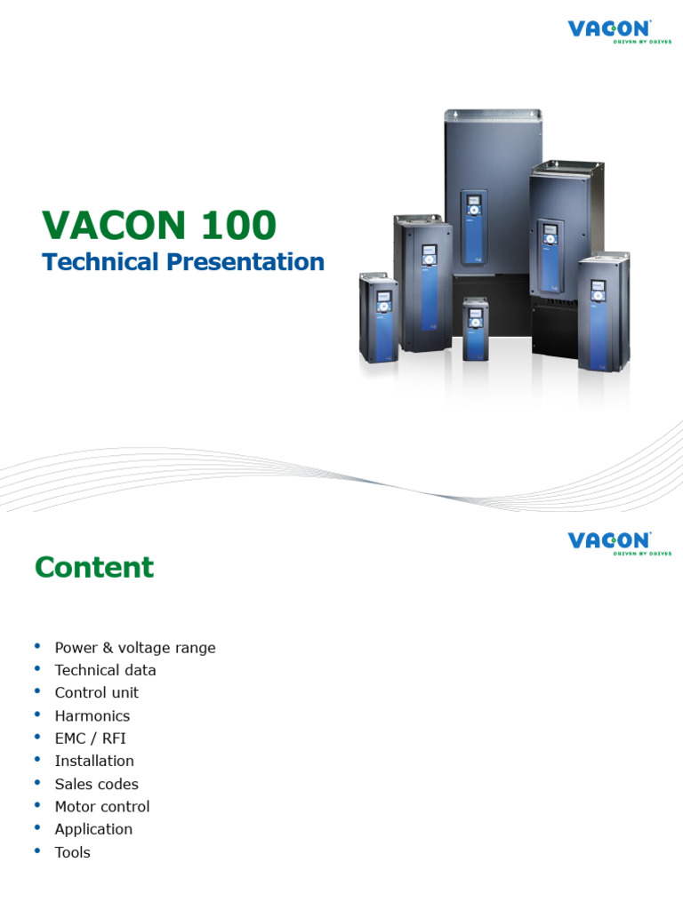 VACON 100 Technical Specifications Guide | PDF | Electric Motor ...