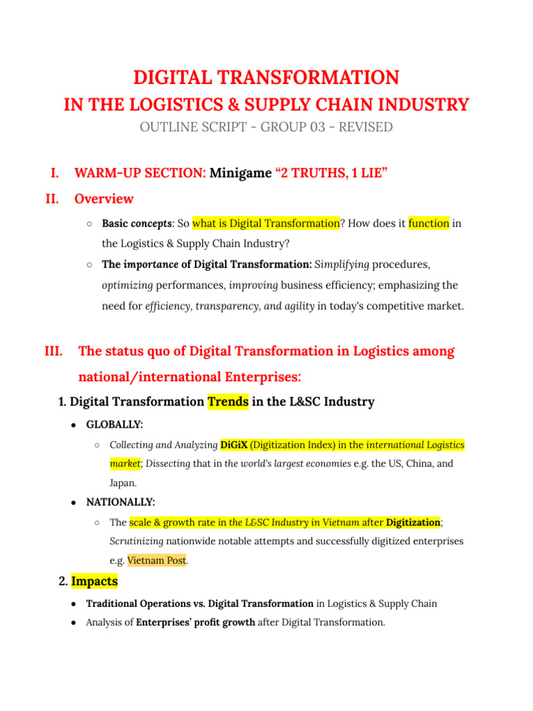 GROUP 03 - REVISED | PDF | Logistics | Supply Chain Management