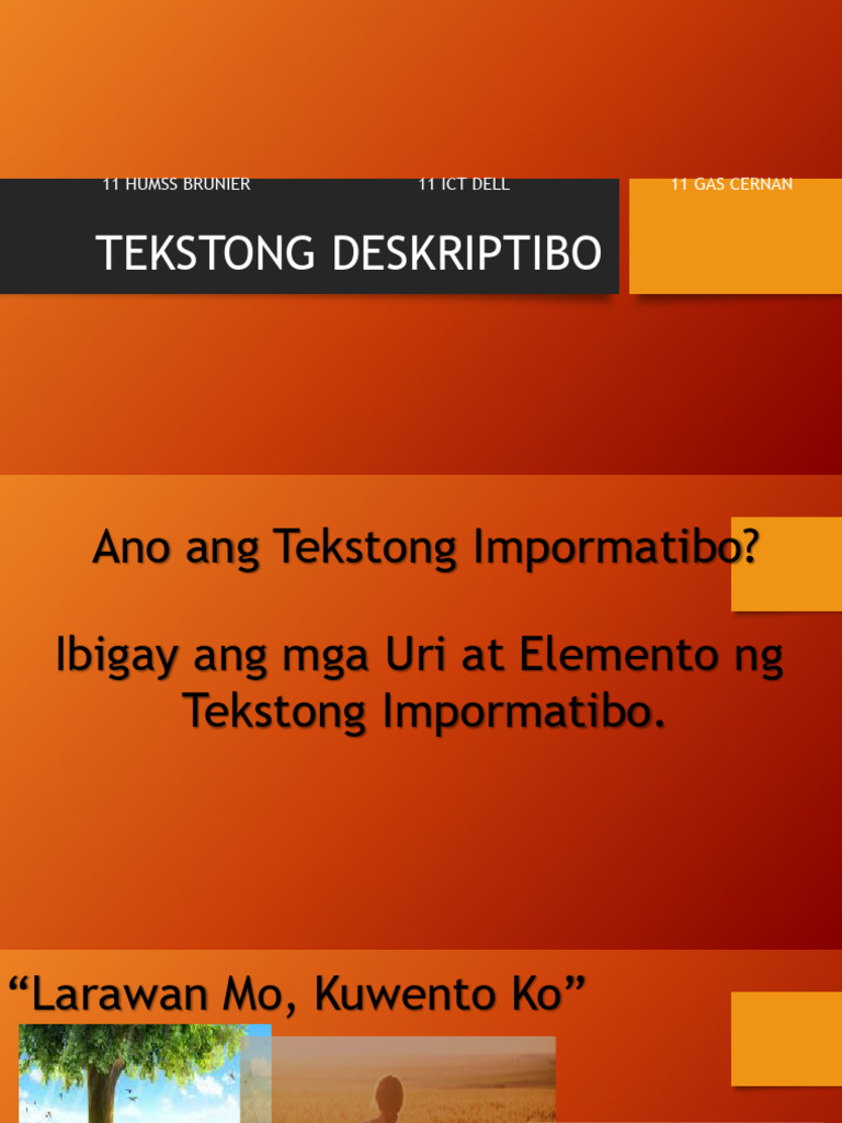 Tekstong Deskriptibo | PDF