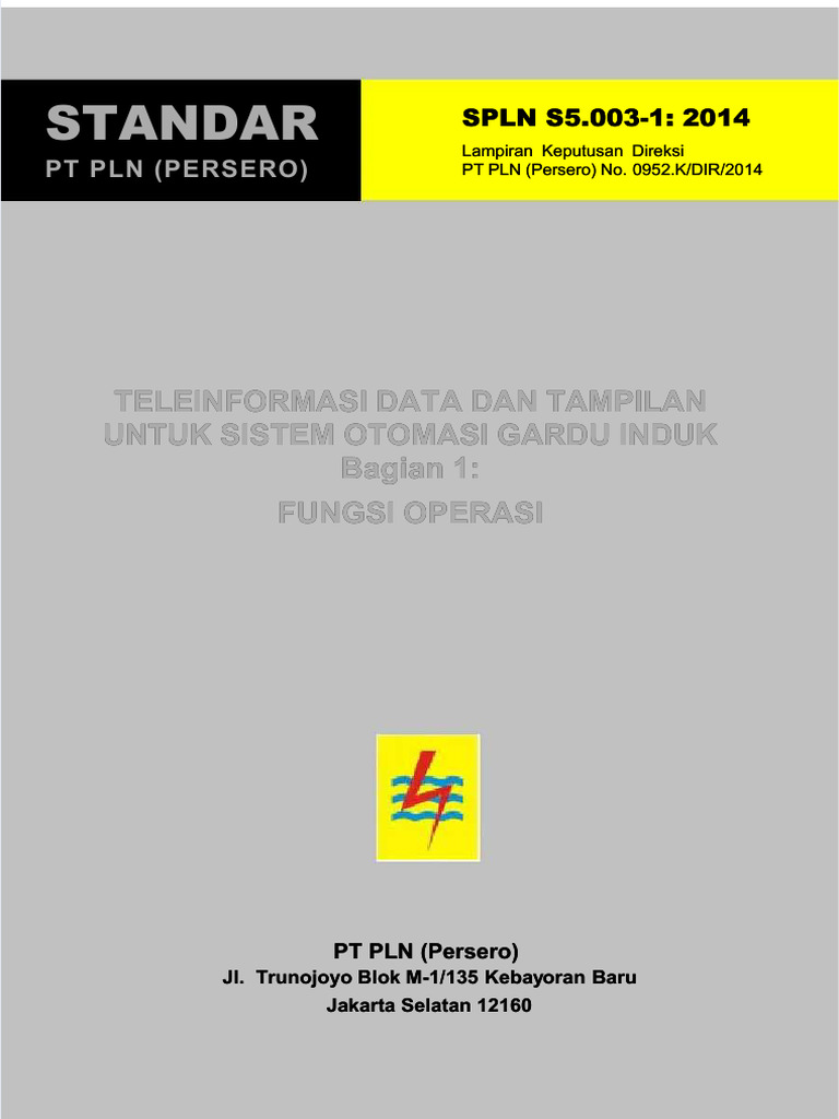 PDF SPLN s5003 1 2014 Tele Informasi Plan - Compress | PDF