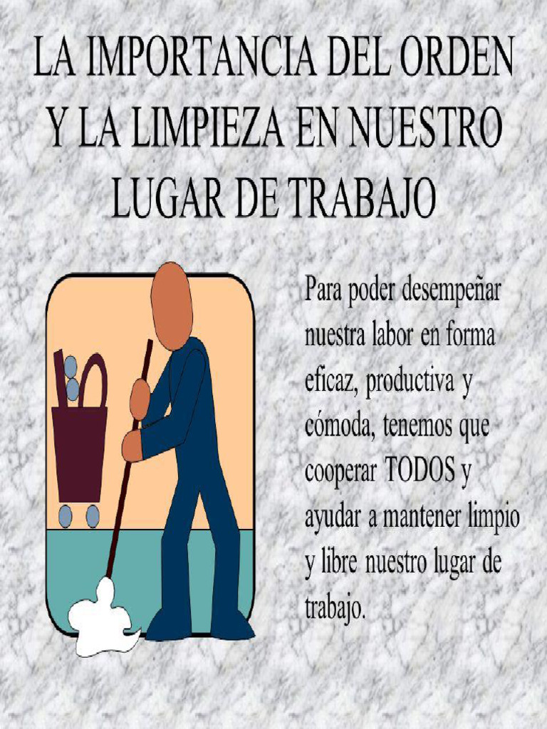 La Importancia Del Orden y Limpieza | PDF