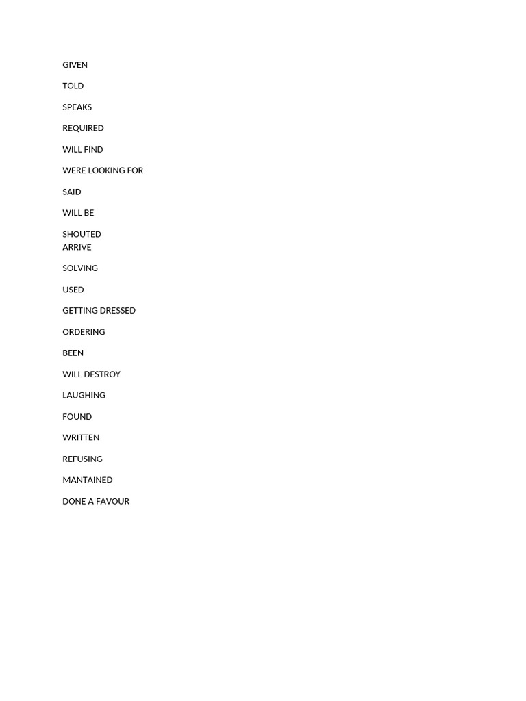 Bsiness English Parts of The Speech Verbs | PDF