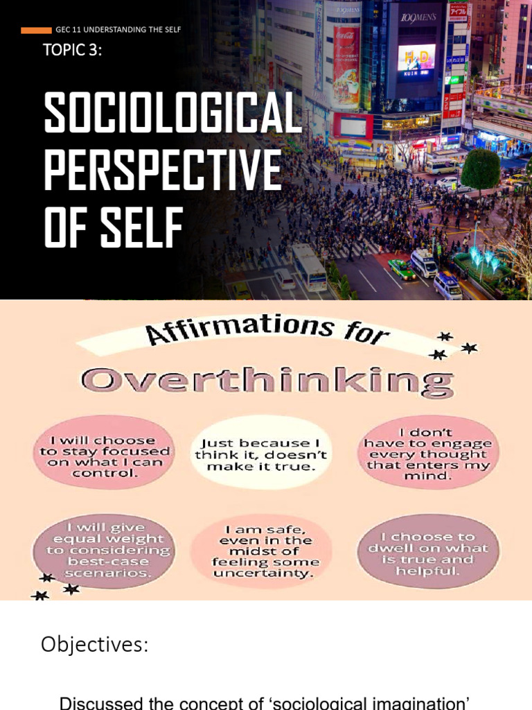 Sociological Perspective of The Self | PDF | Sociology | Society