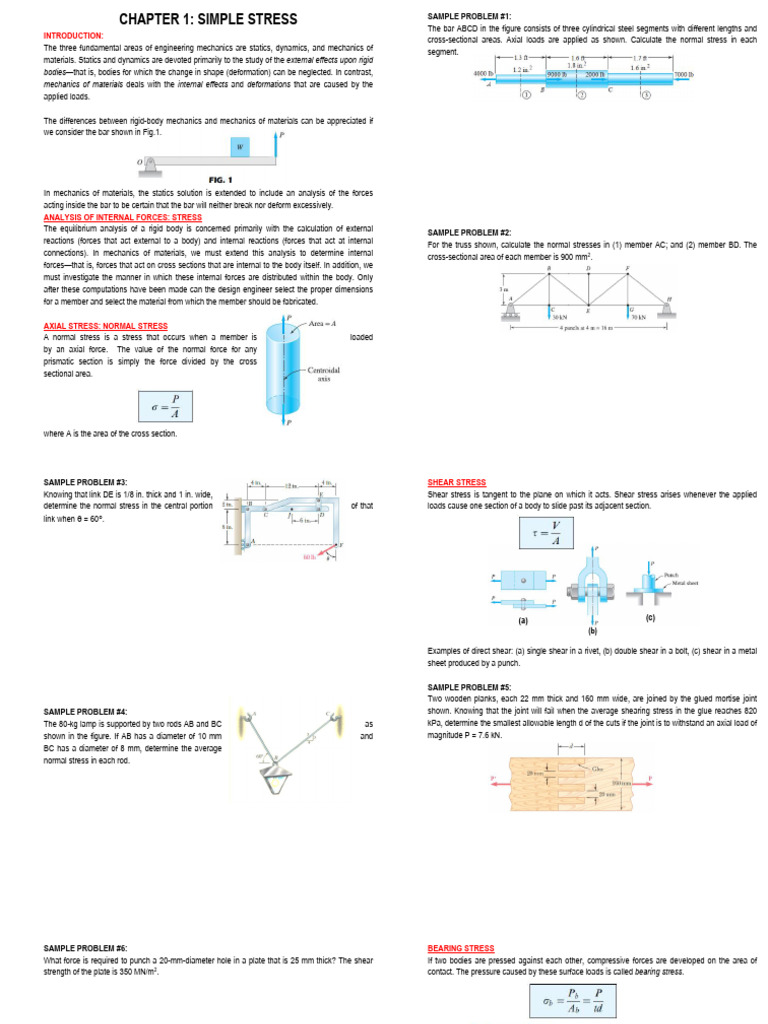 Understanding Stress in Engineering Mechanics | PDF | Stress (Mechanics ...