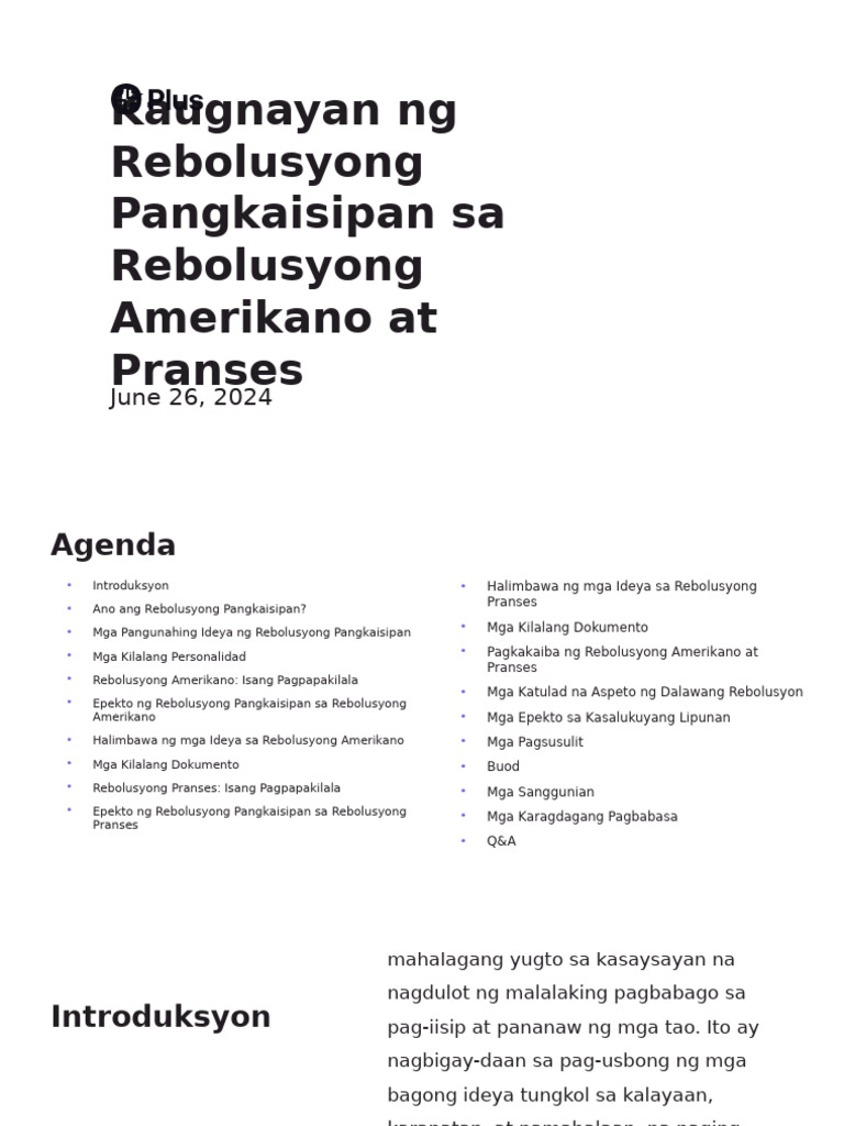 AP 8 Q3 4 WK5-7 Kaugnayan NG Rebolusyong Pangkaisipan Sa Rebolusyong Amerikano at Pranses | PDF