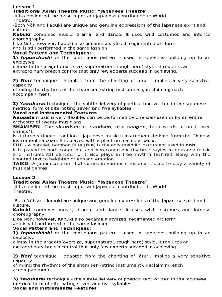 Lesson 1 Lecture | PDF | Rhythm | Dances