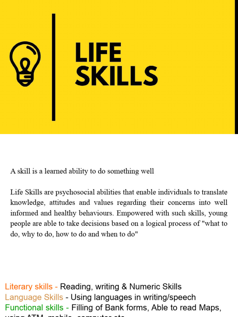 Essential Life Skills for Personal Growth | PDF | Thought ...