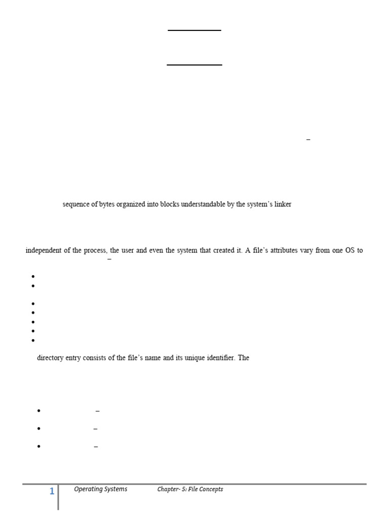 File Concepts in Operating Systems | PDF | File System | Computer File