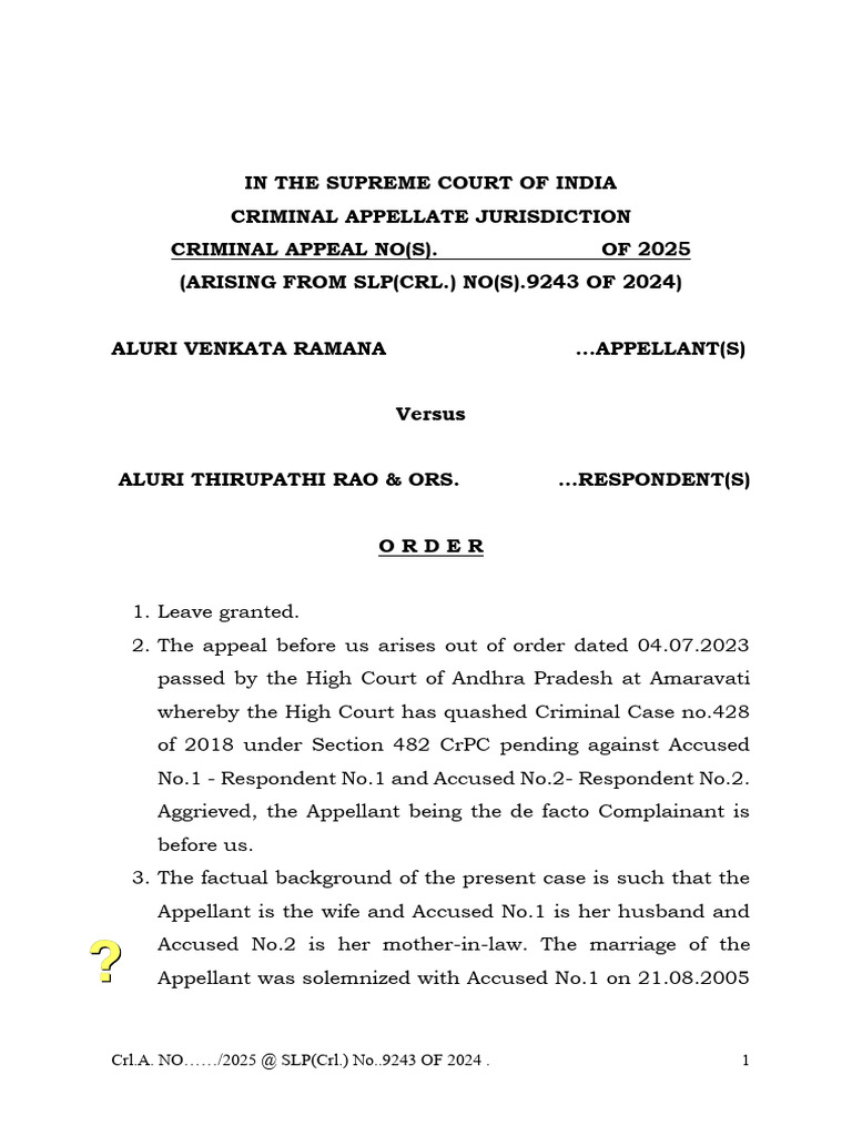 Aluri Venkata Ramana V Aluri Thirupathi Rao | PDF | Justice | Crime ...