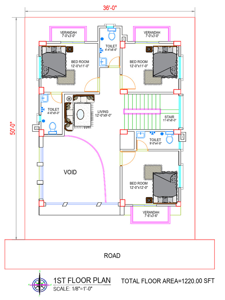1st Floor Architectural Plan Layout | PDF