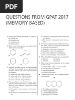 GPAT 2025 Memory-Based Question Paper | PDF | Viscosity