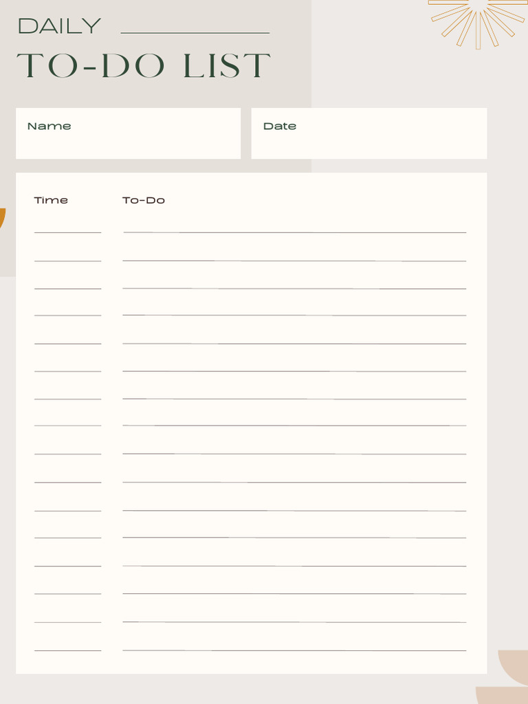 Daily To-Do List Template | PDF