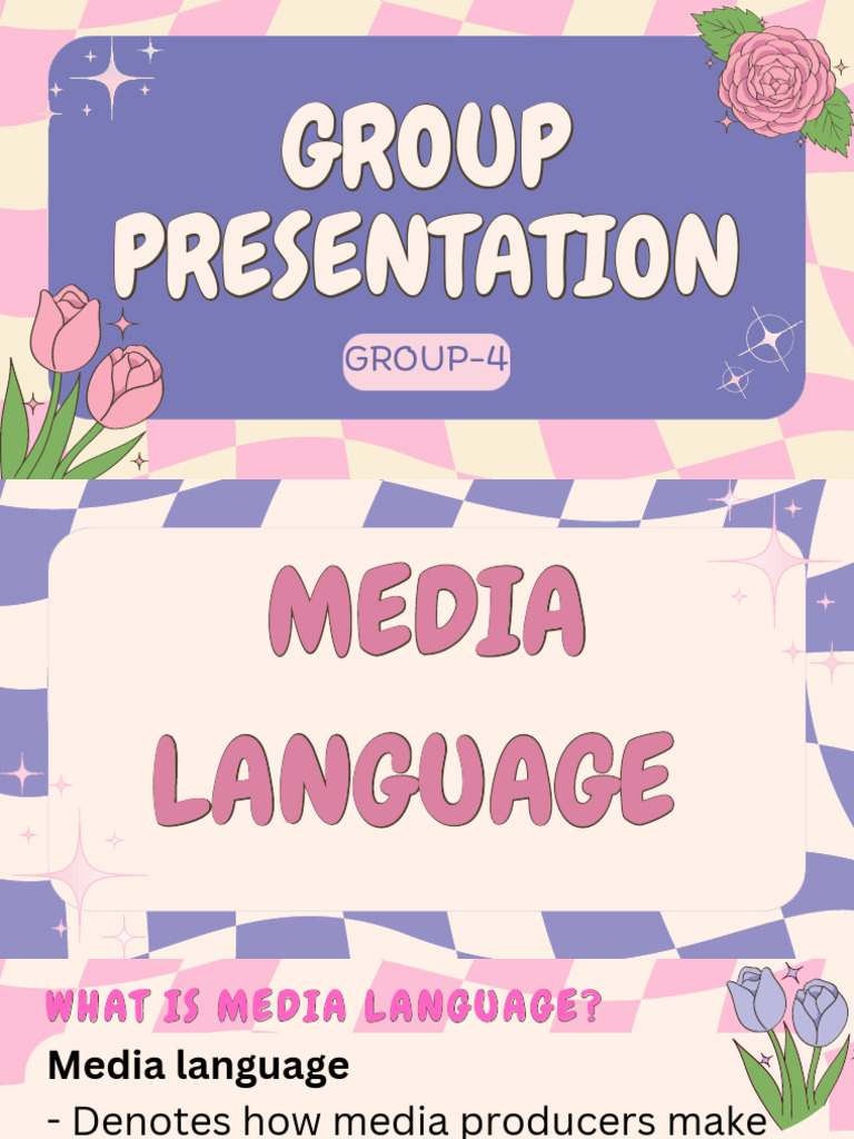 Pink Purple Girly Group Presentation PDF | PDF | Cinematography | Communication
