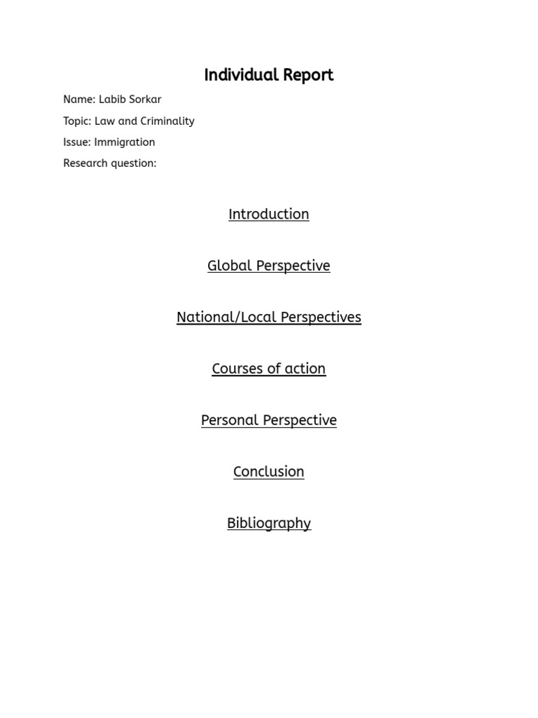 Individual Report Template | PDF