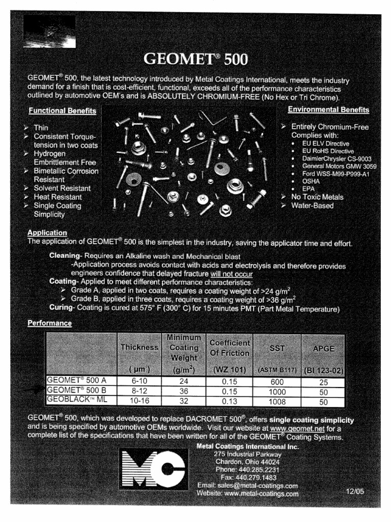 Geomet 500 | PDF