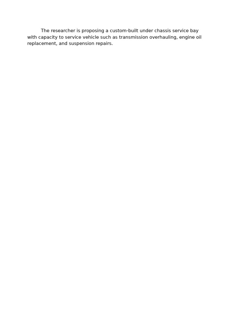 Custom Auto Service Bay Design | PDF