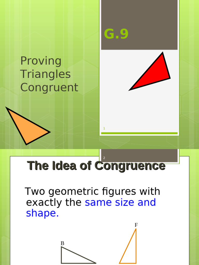 m9 q3 w6 Triangle Congruence | PDF | Geometry | Geometric Shapes