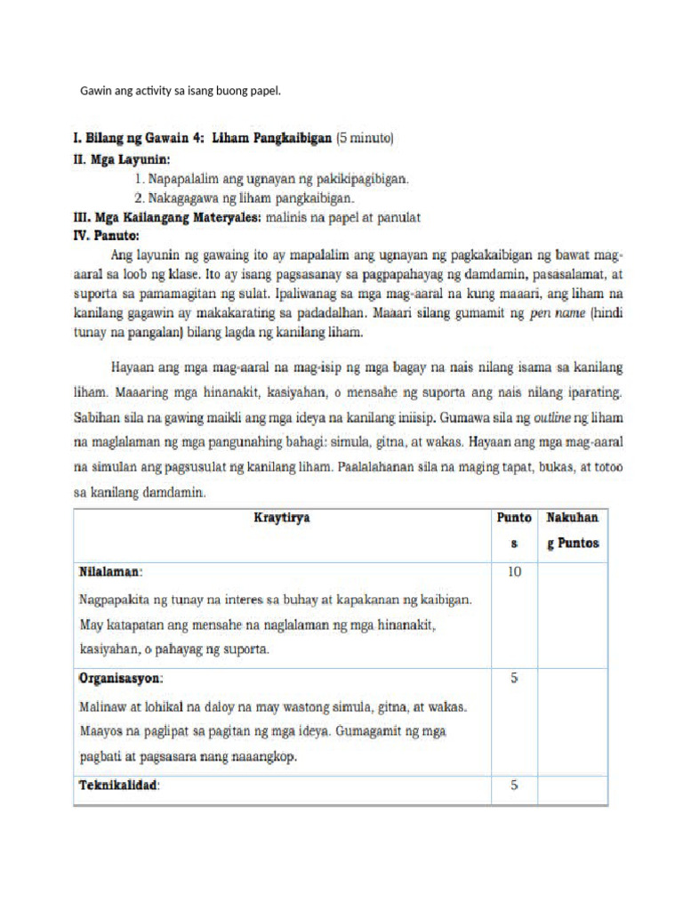 Grade 7 Blended Learning Task | PDF