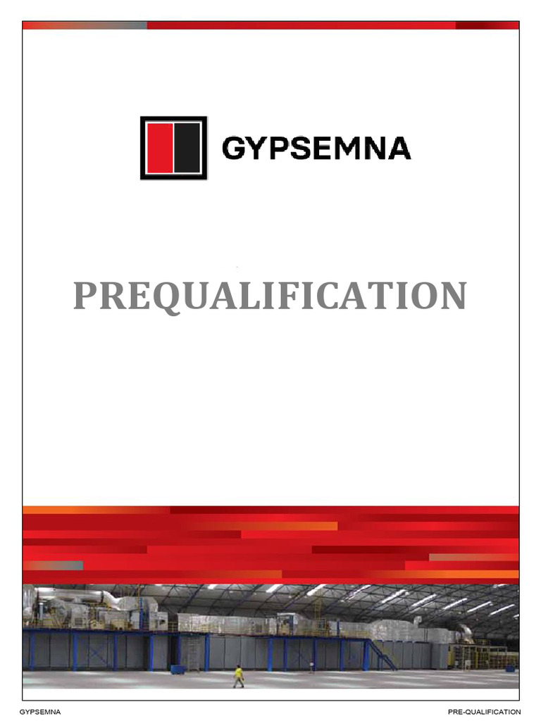 Gypsemna Pre-Qualification - 2024-04-03 | PDF