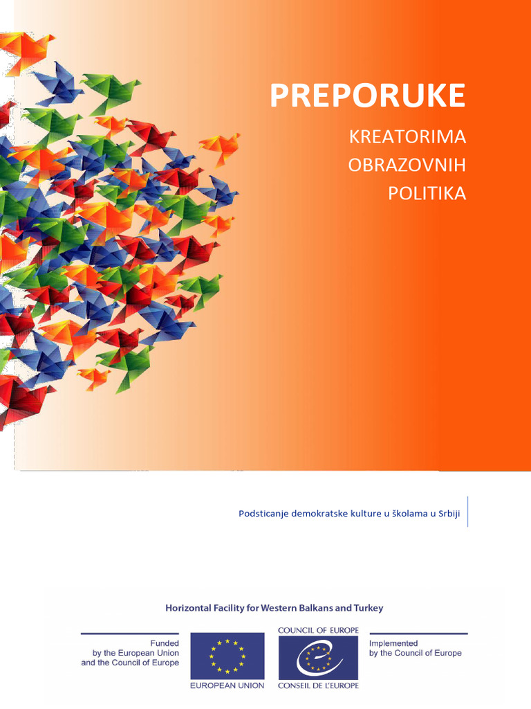 D 15 HF 27 Preporuke Saveta Evrope Za Demokratsko Obrazovanje | PDF